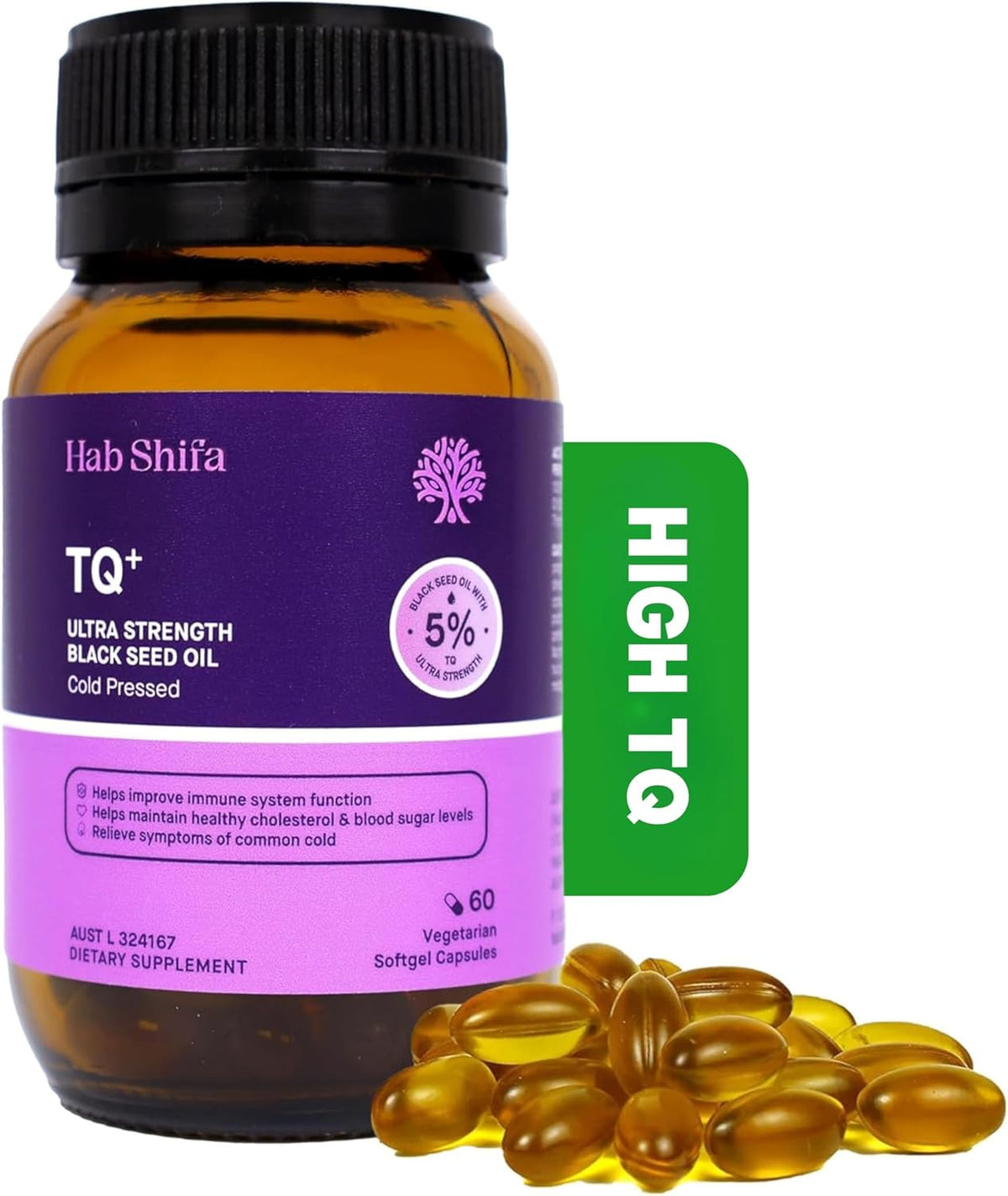HAB SHIFA Black Seed Oil Vegecaps 500mg 60 Softgels — Go Vita Burwood