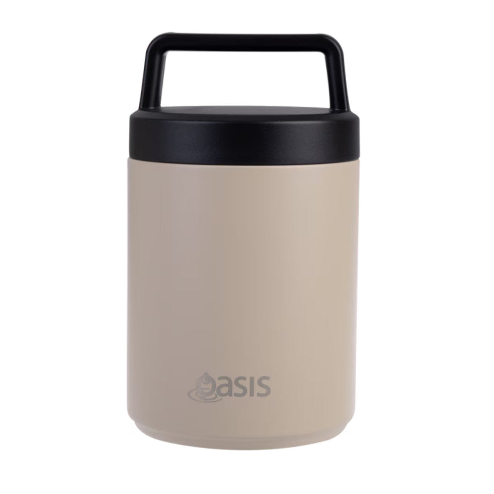 Oasis Food Flask with handle 480ml Latte — Go Vita Burwood