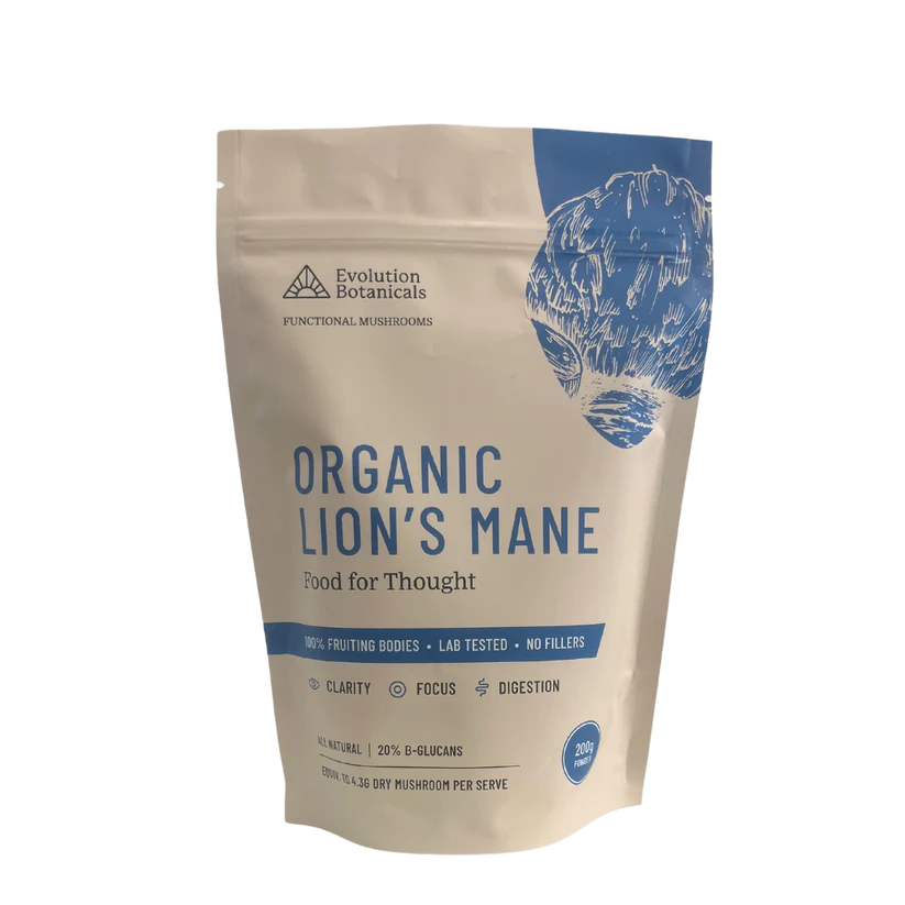Evolution Botanicals Organic Lion's Mane 200g - Functional Mushroom ...