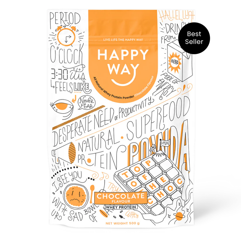 Happy Way Whey Protein Powder Chocolate 2kg — Go Vita Burwood