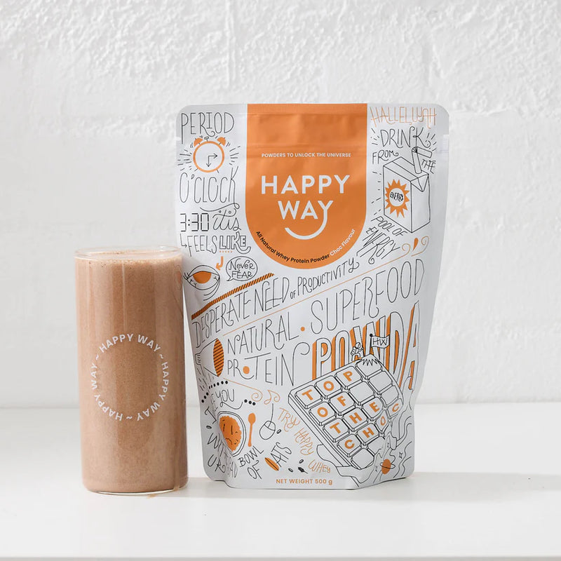 Happy Way Whey Protein Powder Chocolate 2kg — Go Vita Burwood