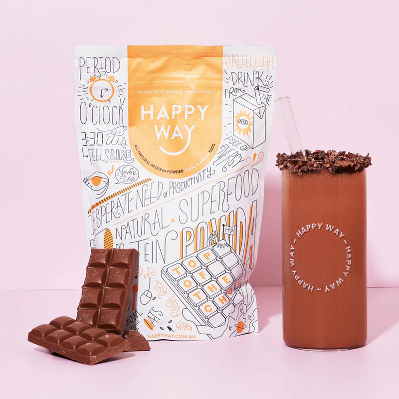 Happy Way Whey Protein Powder Chocolate 2kg — Go Vita Burwood