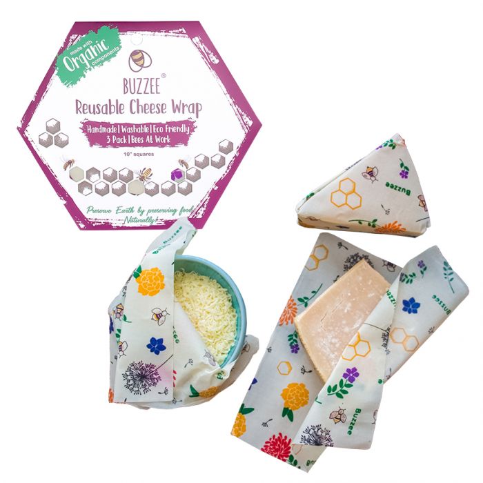 BUZZEE Reuse Cheese Wrap 3pk - Go Vita Burwood